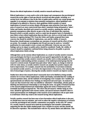 A-level AQA Psychology Issues and Debates: Ethical implications ...