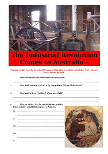The Industrial Revolution Comes to Australia | Teaching Resources