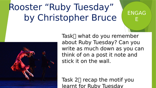 AQA A level Dance - Rooster - Ruby Tuesday | Teaching Resources
