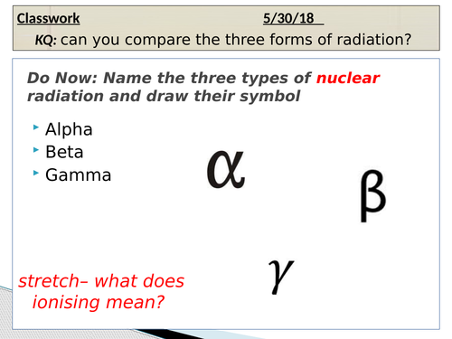 Alpha, Beta, Gamma | Teaching Resources