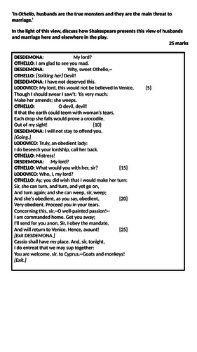 AQA English Literature A-Level Spec A - Paper 1 Othello Mock Exams by ... AQA English Literature A-Level Spec A - Paper 1 Othello Mock Exams by ...