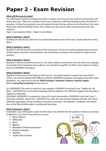 AQA English Language Paper 2 Revision Booklet | Teaching Resources AQA English Language Paper 2 Revision Booklet | Teaching Resources