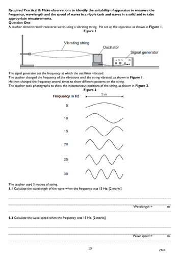 GCSE Physics AQA P6 Waves - Required Practical 8 Ripple Tank & String ...
