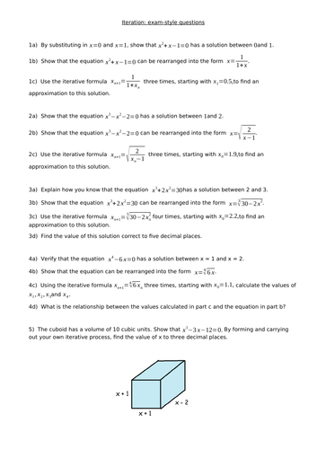 GCSE 9-1 Maths - Iteration worksheet | Teaching Resources GCSE 9-1 Maths - Iteration worksheet | Teaching Resources