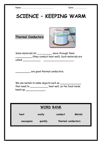 Science Investigation: Thermal Insulators & Conductors by ...