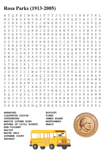 Rosa Parks Word Search | Teaching Resources