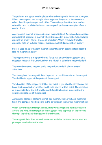 AQA GCSE Physics 9-1: Chapter P15 | Teaching Resources