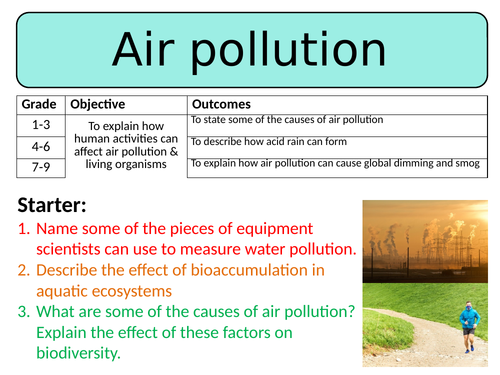 NEW AQA GCSE Trilogy (2016) Biology - Air Pollution | Teaching Resources NEW AQA GCSE Trilogy (2016) Biology - Air Pollution | Teaching Resources