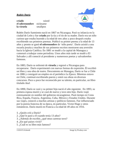 Rubén Darío Biografía: Spanish Biography on Nicaraguan Poet Ruben Dario ...