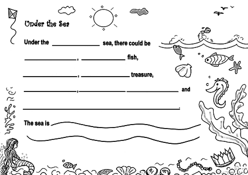 Under the Sea Poem Frame + Example, Y2-4 | Teaching Resources