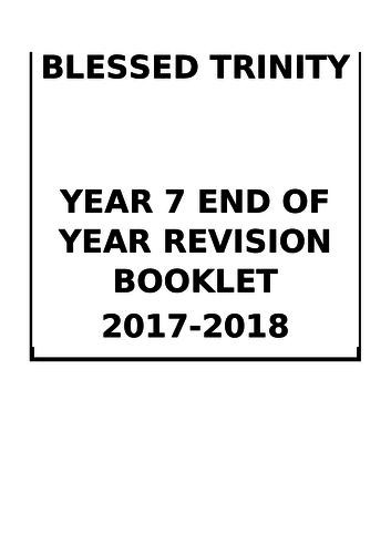Year 7 Revision Booklet | Teaching Resources