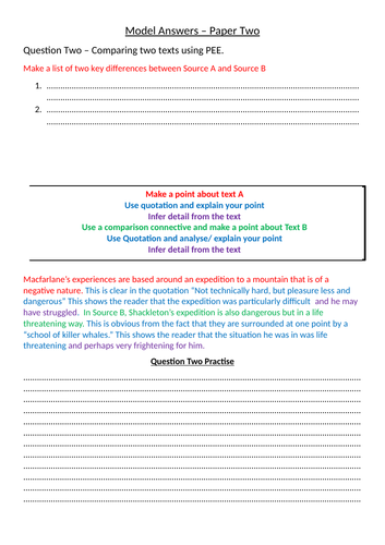 AQA English Language Paper 2- Walk Through Mock | Teaching Resources