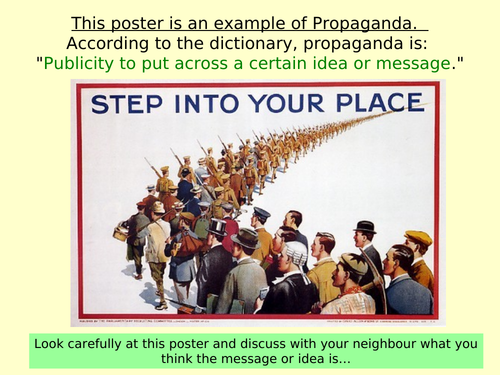 WW1 propaganda and developing source analysis | Teaching Resources