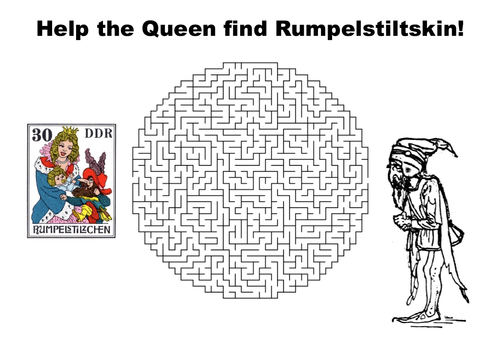 Help the Queen find Rumpelstiltskin maze puzzle | Teaching Resources