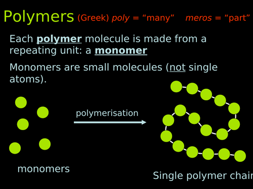 2019 GCSE AQA Chemistry unit 7: Organic Chemistry Natural Polymers ...