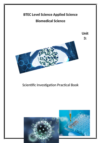 Btec Level 3 Applied Science Nqf Practical Logbook Teaching Resources
