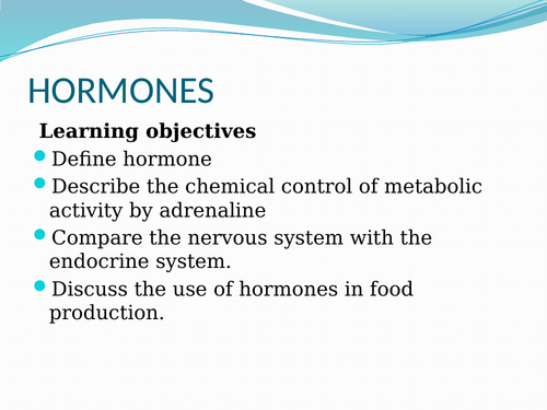 Hormones and where they are found in the body. | Teaching Resources