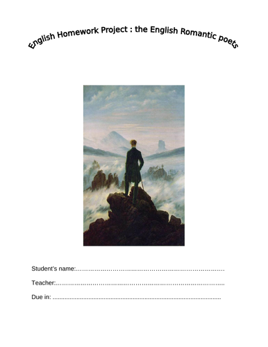 Eduqas Poetry Anthology Research project/homework on the Romantics ...