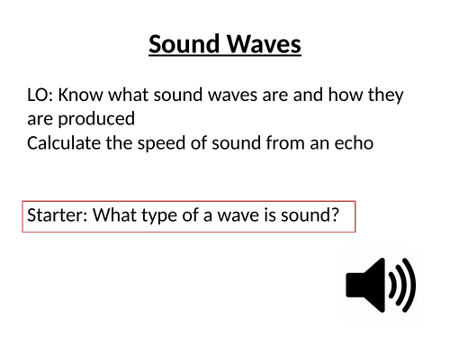 Sound Waves and Echoes | Teaching Resources