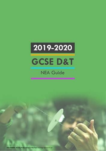 GCSE D&T Pupil NEA guide 2019-2020 | Teaching Resources GCSE D&T Pupil NEA guide 2019-2020 | Teaching Resources
