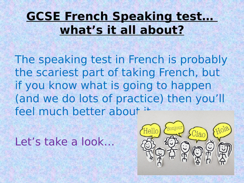FRENCH SPEAKING 9-1 STUDENT GUIDE | Teaching Resources