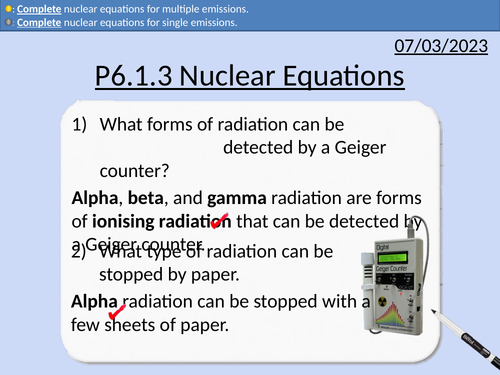 GCSE Physics: Nuclear Equations | Teaching Resources