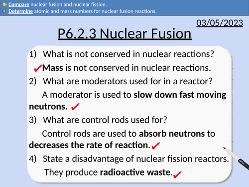 GCSE Physics: Nuclear Fusion | Teaching Resources