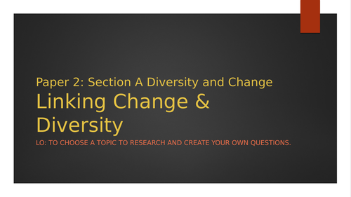A level English Language Paper 2: Diversity & Change / Language ...