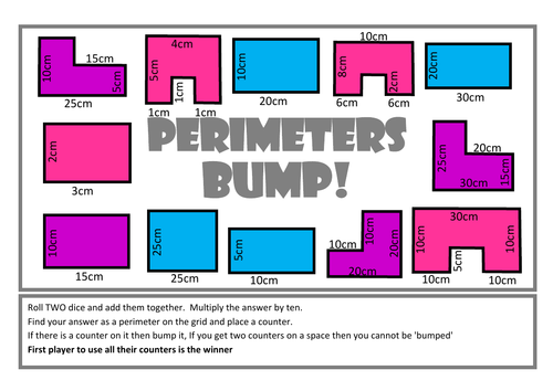 perimeter of compound rectilinear shapes (bump game / worksheet ...
