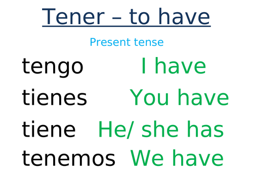 Tener expressions | Teaching Resources