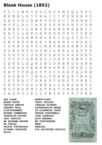 Bleak House Word Search | Teaching Resources