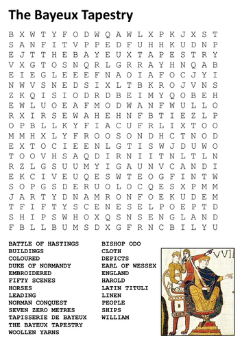 The Bayeux Tapestry Word Search | Teaching Resources