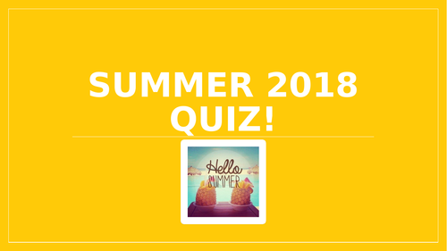 End of Summer Quiz | Teaching Resources