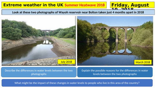 Extreme weather in the UK 2018 Heatwave and drought | Teaching Resources