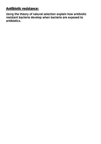 Extended writing question with marking grid feedback - Antibiotic ...