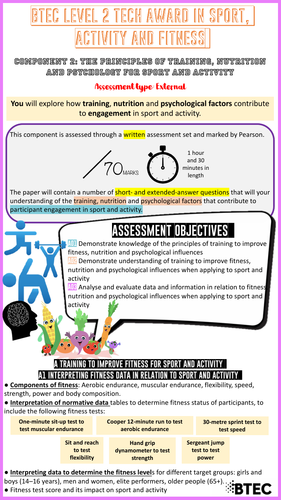 COMPONENT 2 TITLE PAGE - BTEC LEVEL 1/LEVEL 2 TECH AWARD | Teaching ...
