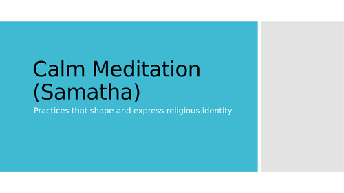 Samatha Meditation | Teaching Resources Samatha Meditation | Teaching Resources