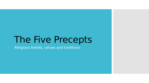 Five Precepts in Buddhism | Teaching Resources