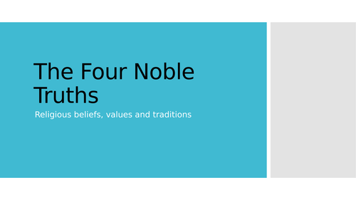 Four Noble Truths | Teaching Resources