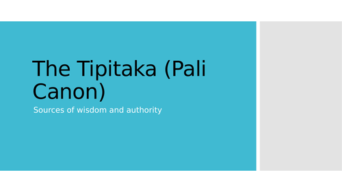 Tipitaka (Pali Canon) | Teaching Resources