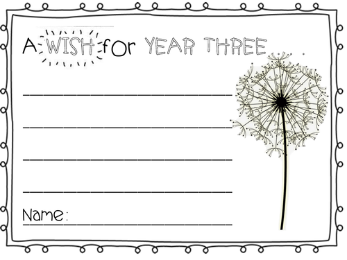 Year 3 wish activity | Teaching Resources