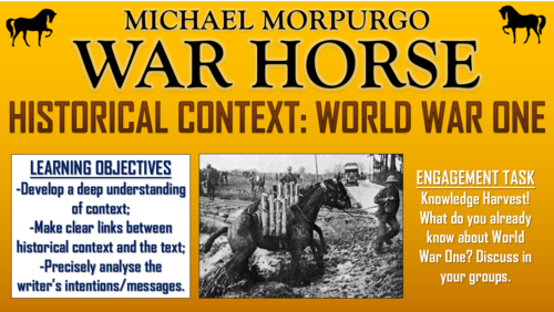 War Horse - Historical Context: World War One! | Teaching Resources