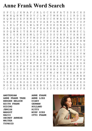 Anne Frank Word Search | Teaching Resources