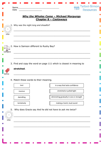 New Curriculum Michael Morpurgo Why the Whales Came Guided Reading ...