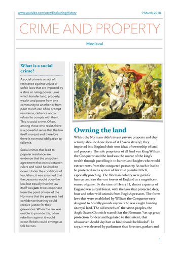 Medieval Crime and Punishment | Teaching Resources