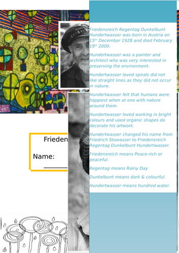 Hundertwasser artist introduction & facts Home Learning | Teaching ...