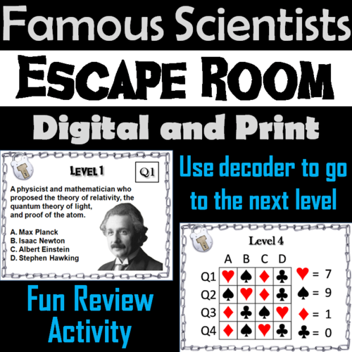 Famous Scientists Escape Room | Teaching Resources Famous Scientists Escape Room | Teaching Resources