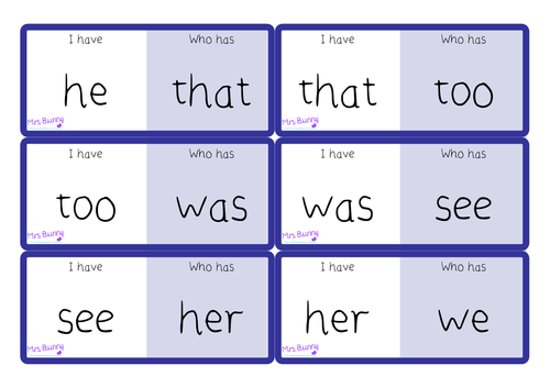 Phase 3 Loop Cards | Teaching Resources
