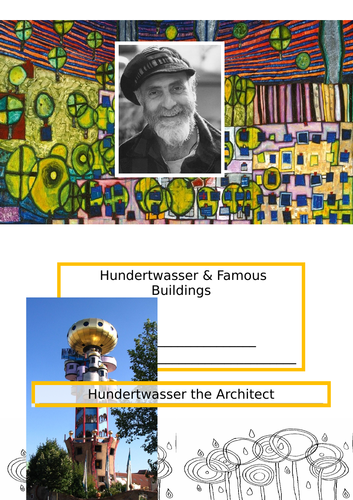 Art Home Learning Hundertwasser Buildings Worksheets | Teaching Resources