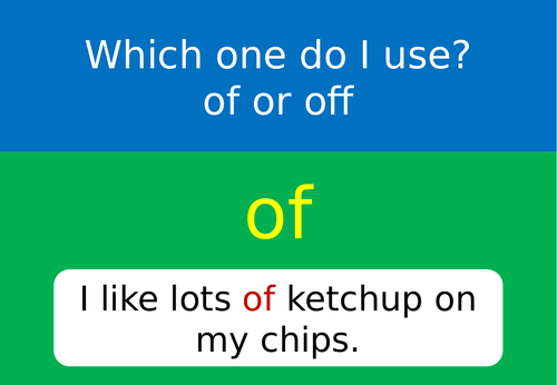 Of or Off? 2 x A4 posters | Teaching Resources